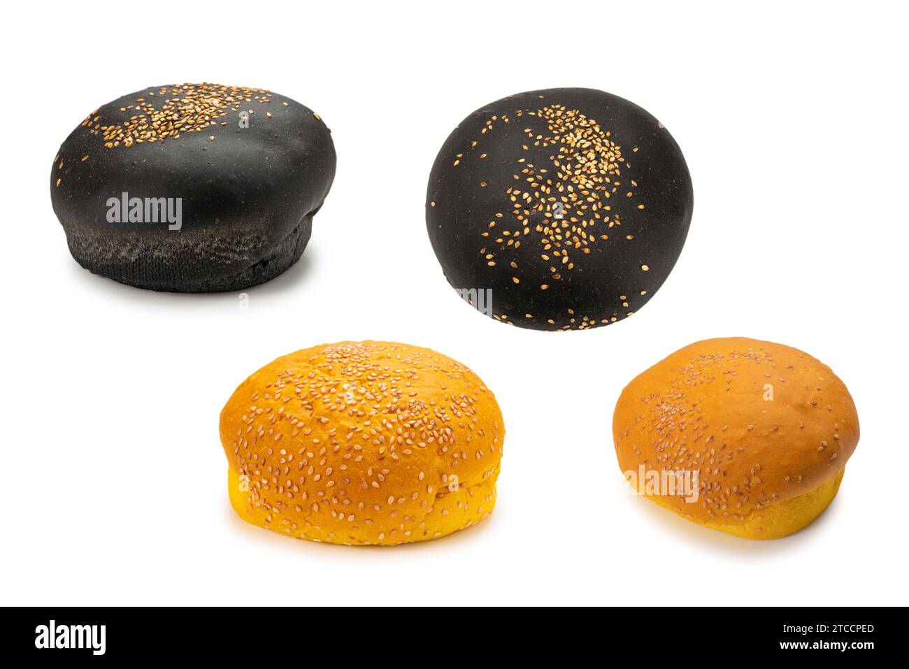Black burger bread isolated on white background Stock Photo - Alamy