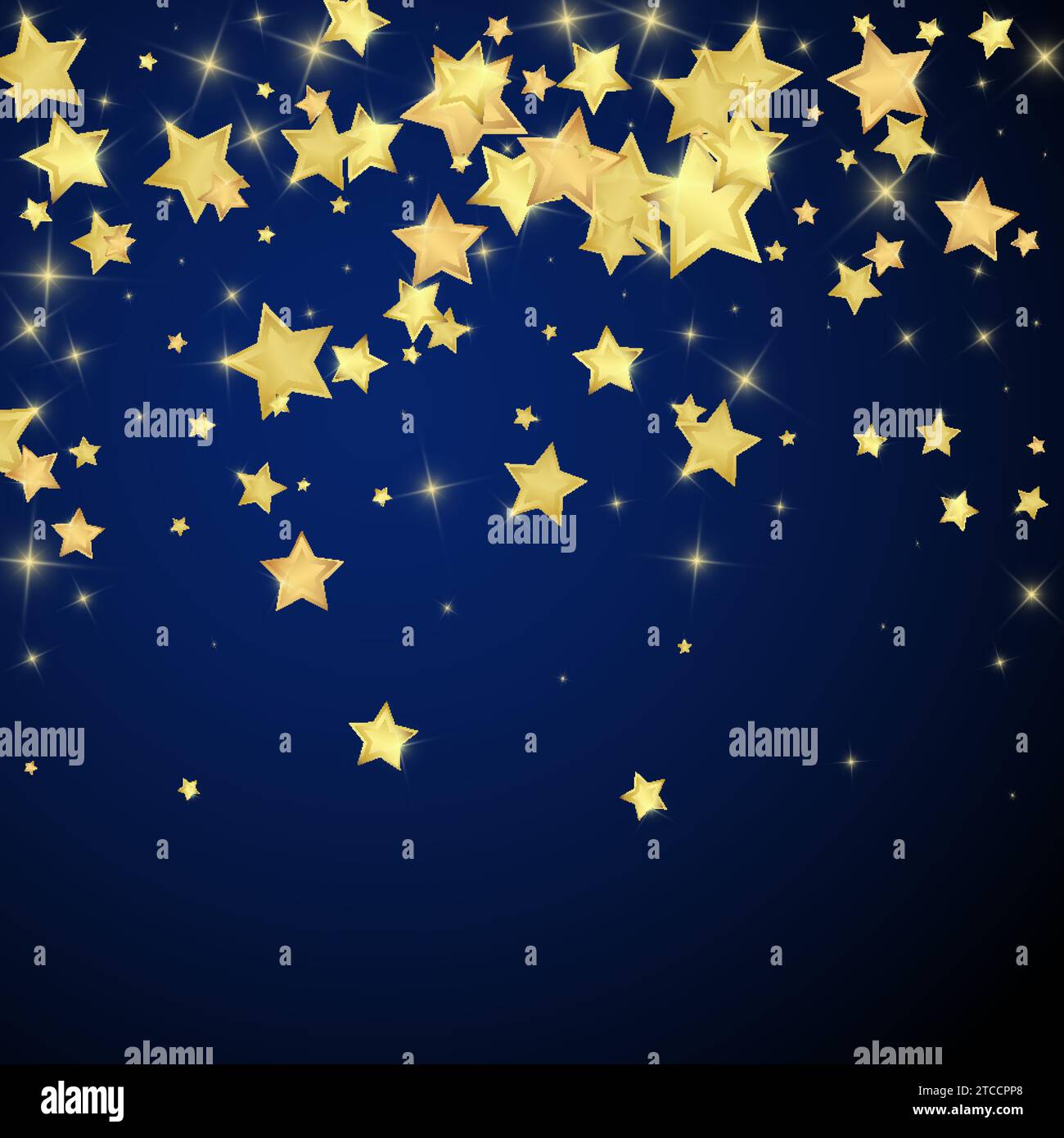 Magic stars vector overlay. Gold stars scattered around randomly ...
