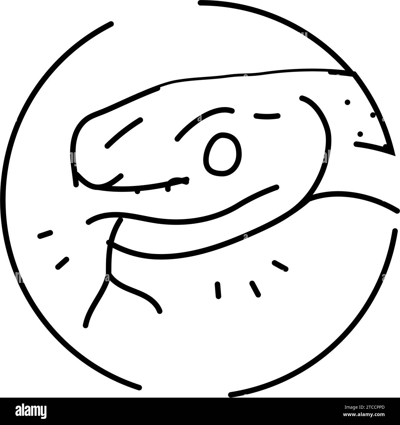 snake tongue animal line icon vector illustration Stock Vector Image ...