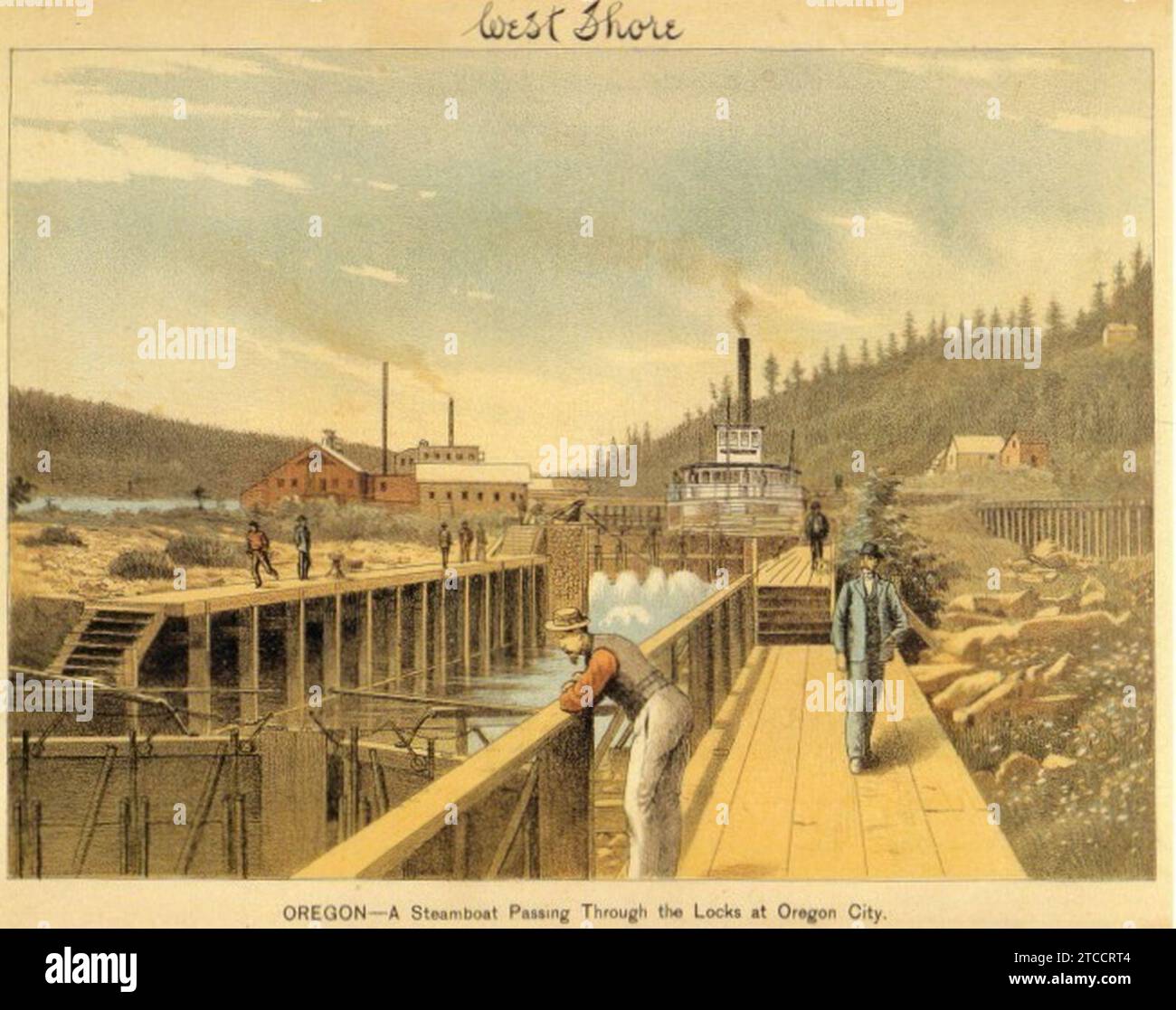 Willamette Locks 1890 Stock Photo - Alamy