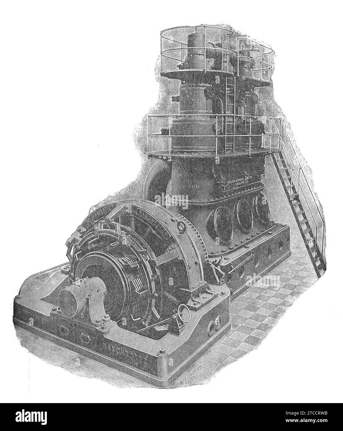 Willans engine with Mather & Platt generator (Rankin Kennedy ...