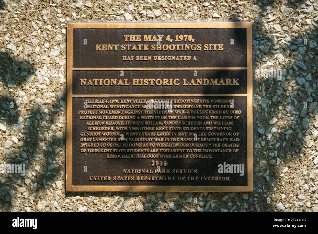 The May 4th Memorial at Kent State University Stock Photo - Alamy