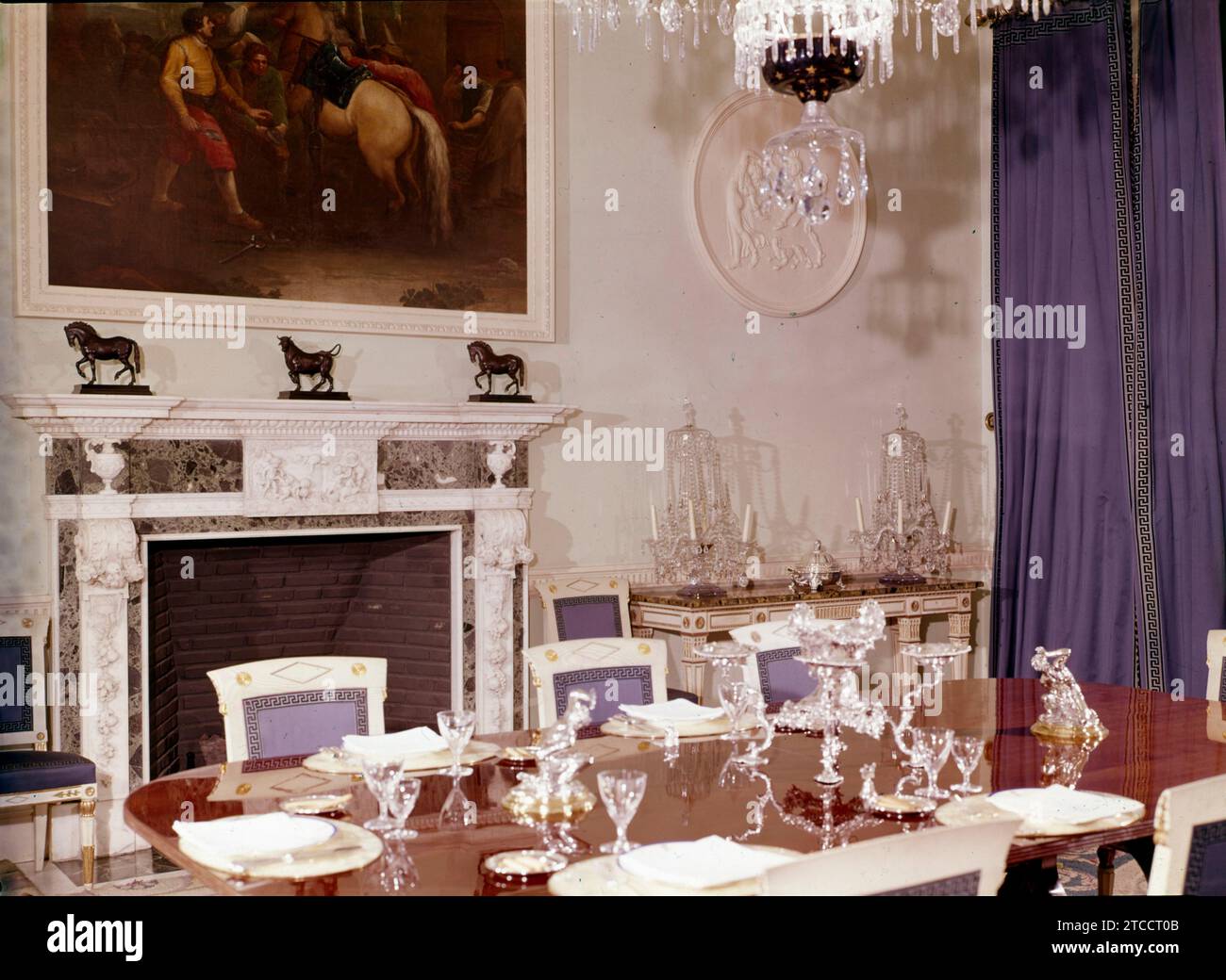 Madrid. 1969: Photographs of the Viana Palace. In the image the daily ...