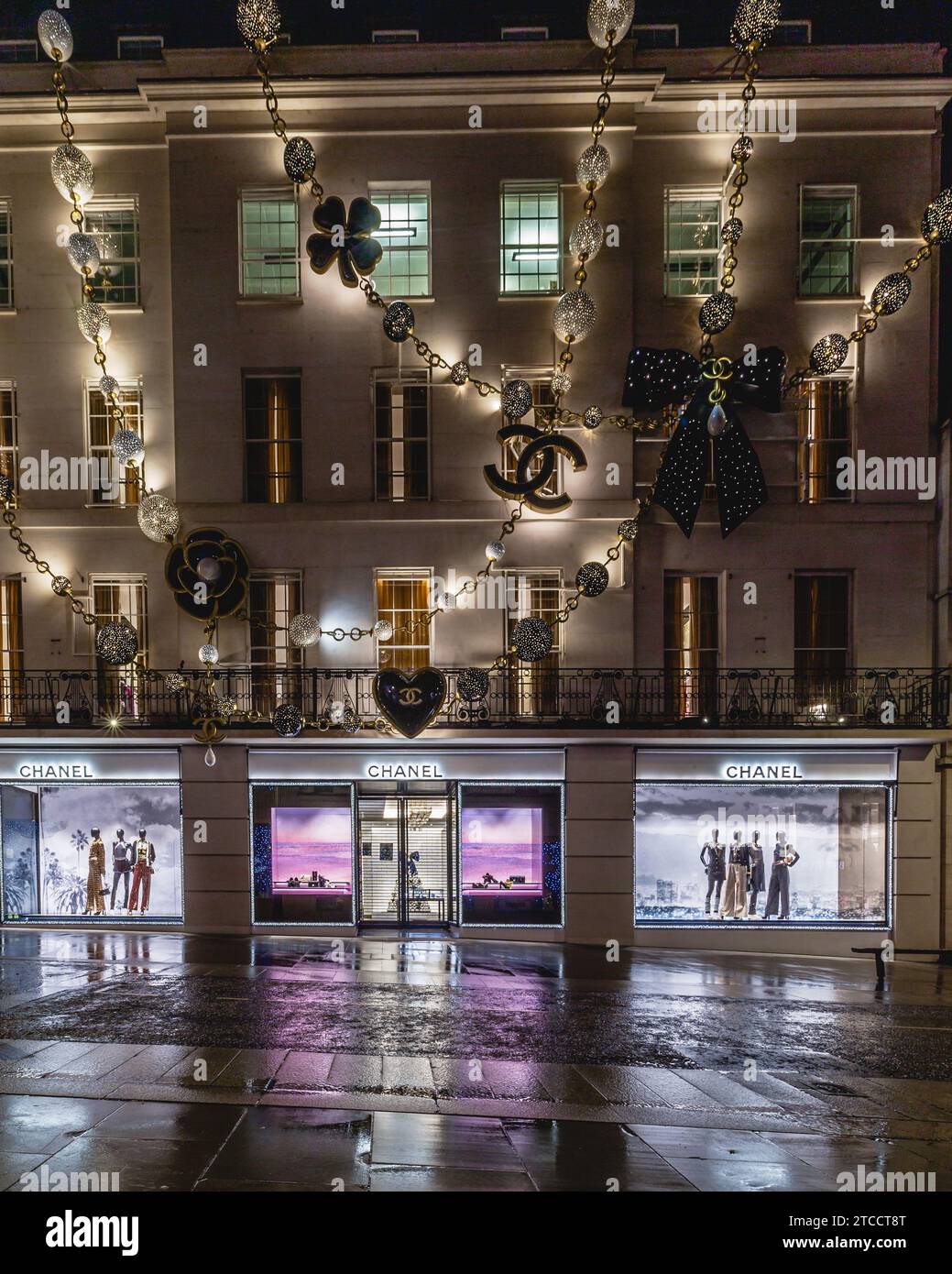 The beautiful facade of the Chanel store in London Stock Photo - Alamy