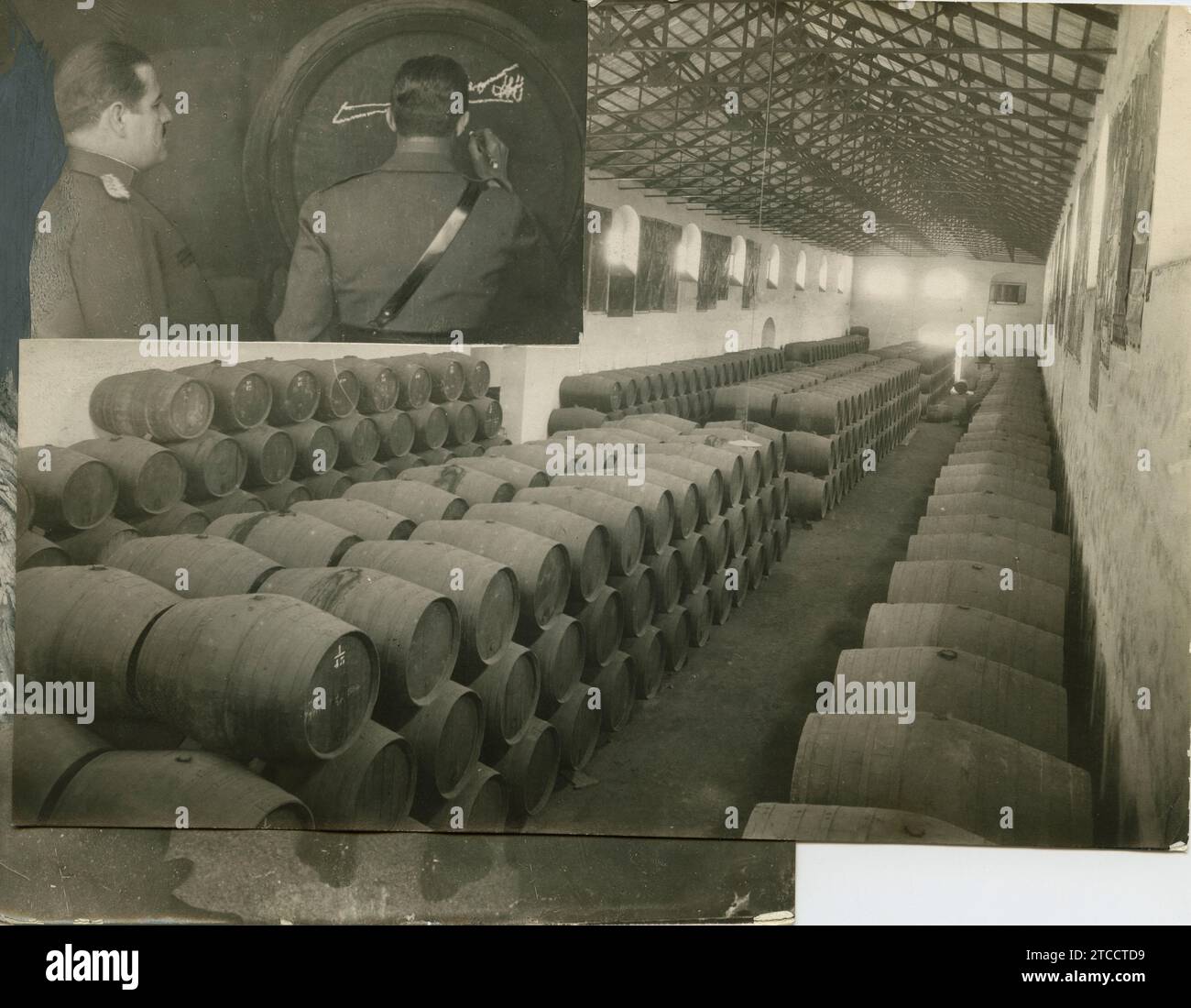 12/31/1924. The King of Spain Alfonso XIII signs one of the barrels as ...