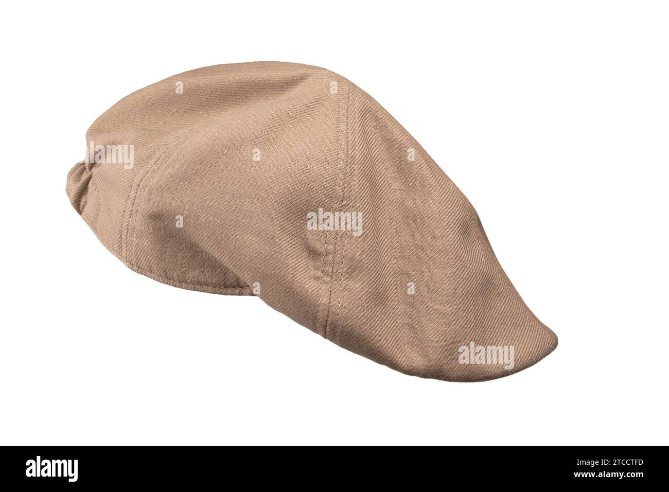 Light brown ascot cap isolated on a white background Stock Photo - Alamy