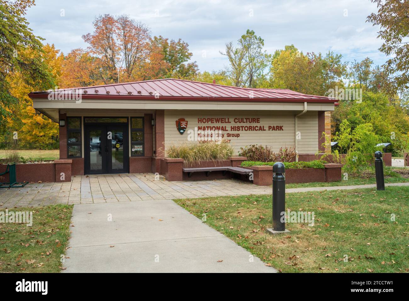 The Visitor Center at Hopewell Culture National Historical Park in Ohio ...