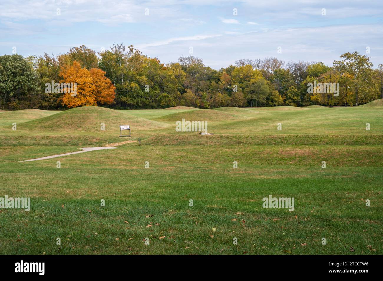 Earthworks at Hopewell Culture National Historical Park in Ohio Stock ...