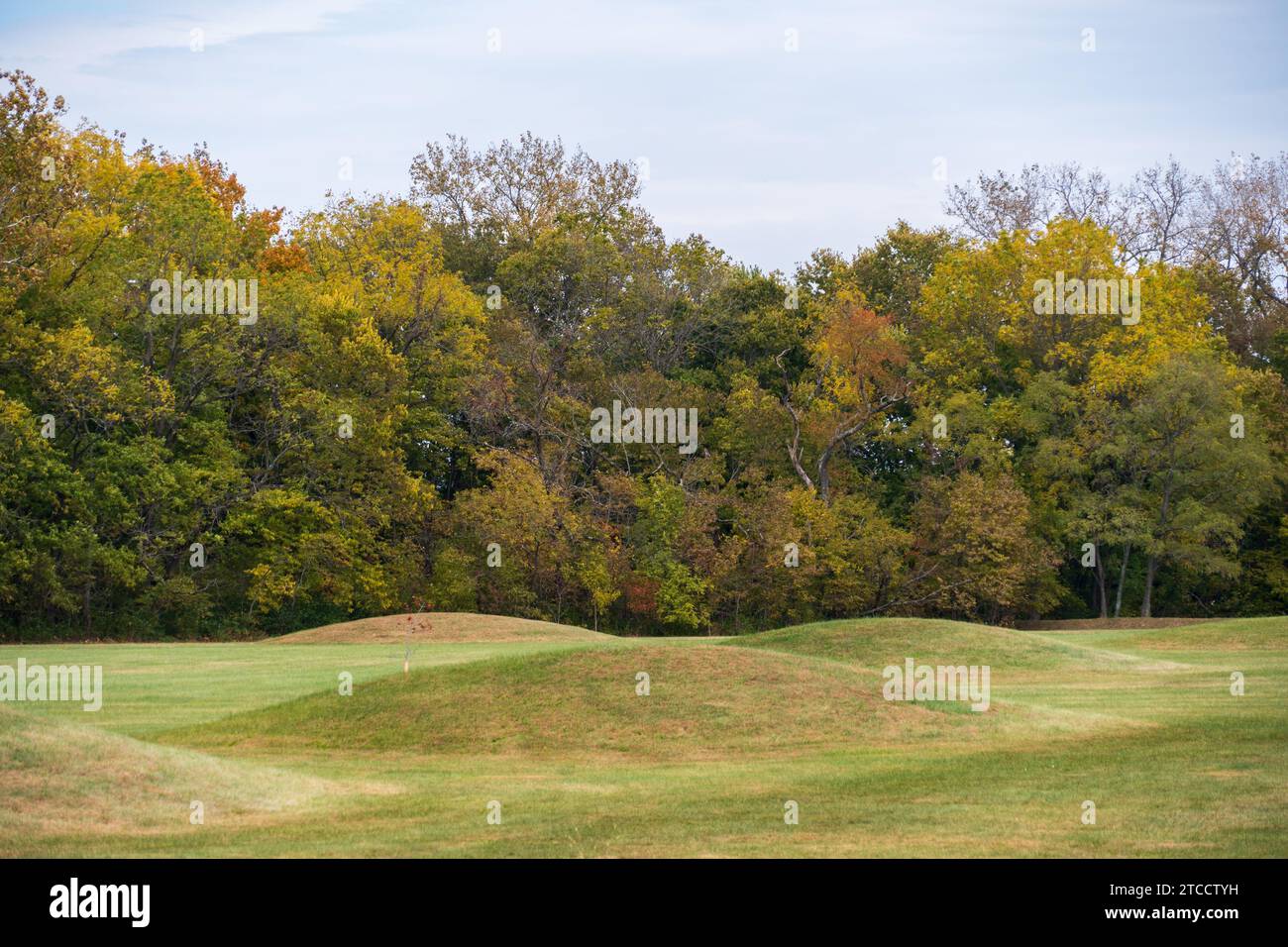 Earthworks at Hopewell Culture National Historical Park in Ohio Stock ...