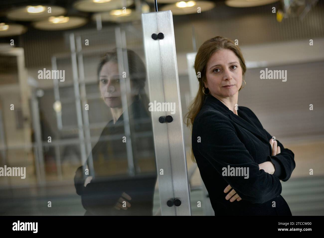 Madrid, 11/10/2015. Interview with Syrian journalist Samar Yazbek ...