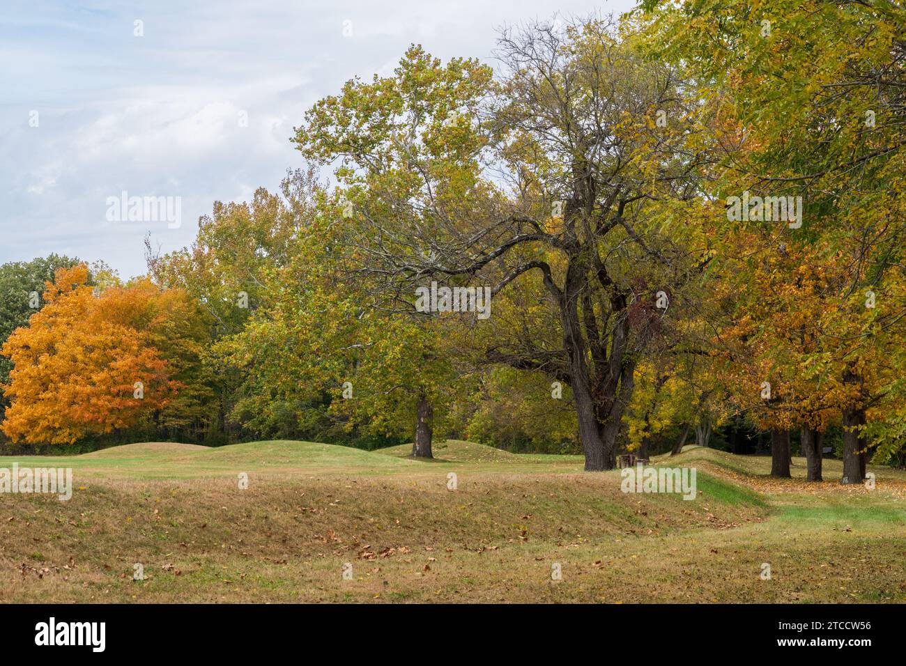 Earthworks at Hopewell Culture National Historical Park in Ohio Stock ...