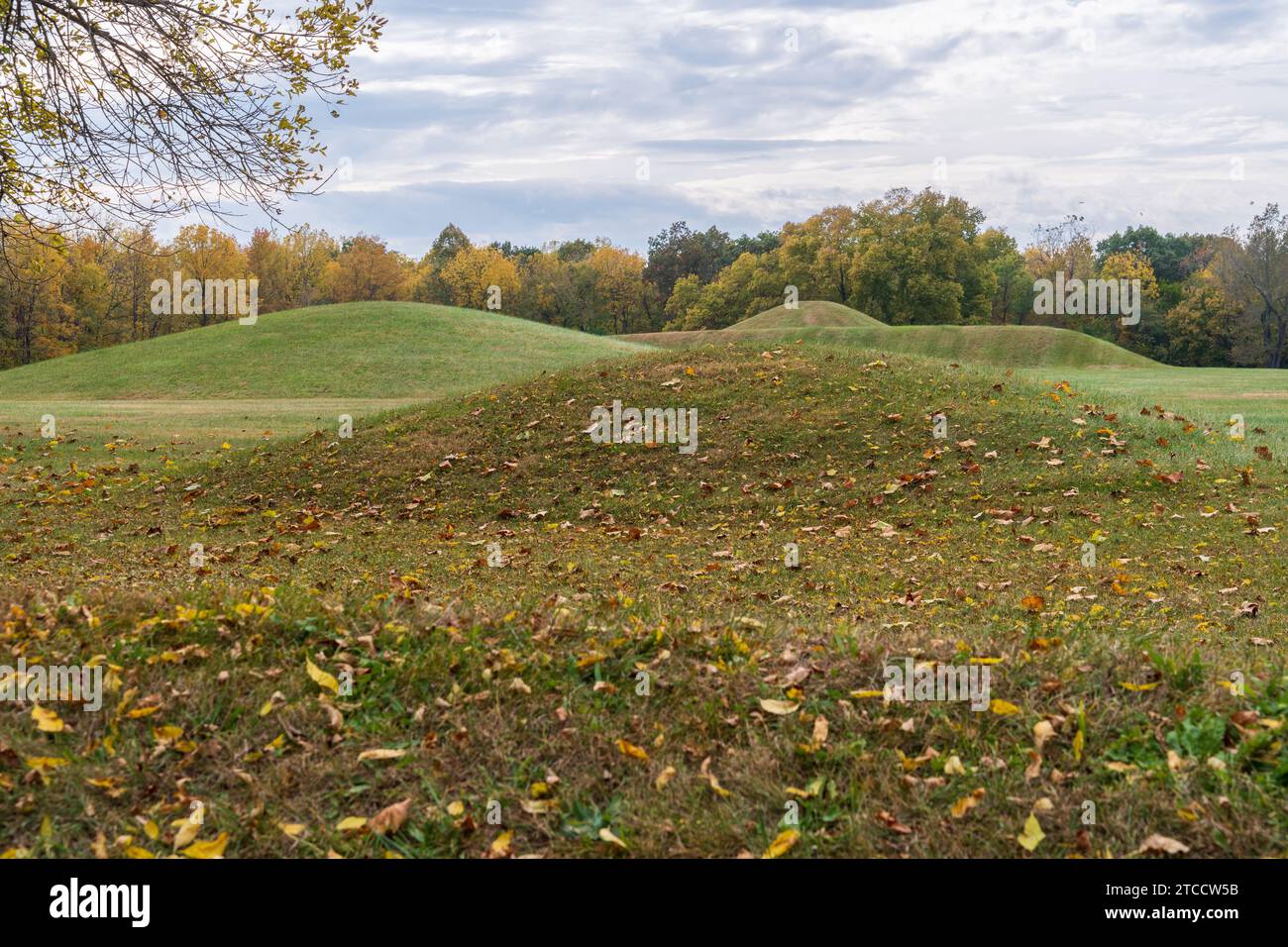 Earthworks at Hopewell Culture National Historical Park in Ohio Stock ...