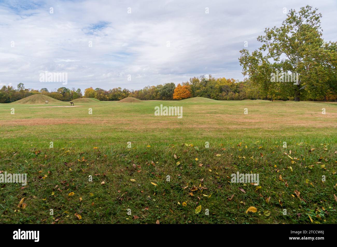 Earthworks at Hopewell Culture National Historical Park in Ohio Stock ...