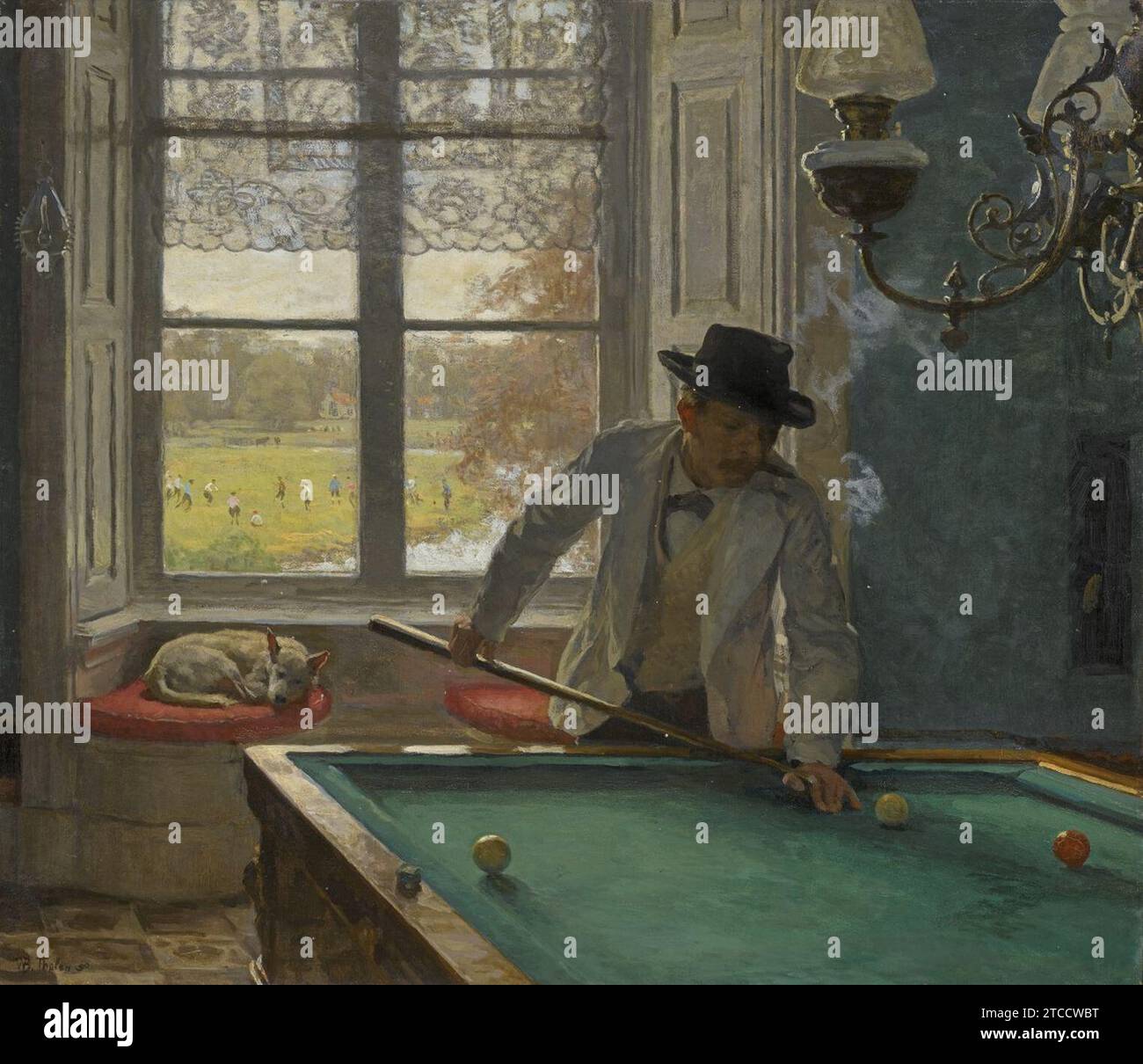 Willem Bastiaan Tholen - The Billiards Player Stock Photo - Alamy