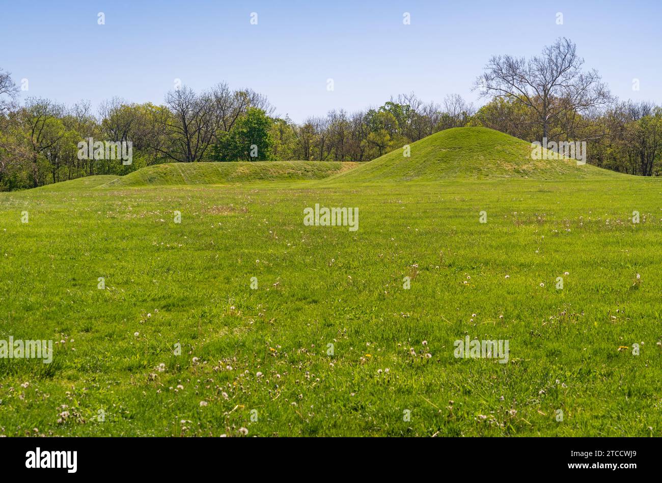 Earthworks at Hopewell Culture National Historical Park in Ohio Stock ...