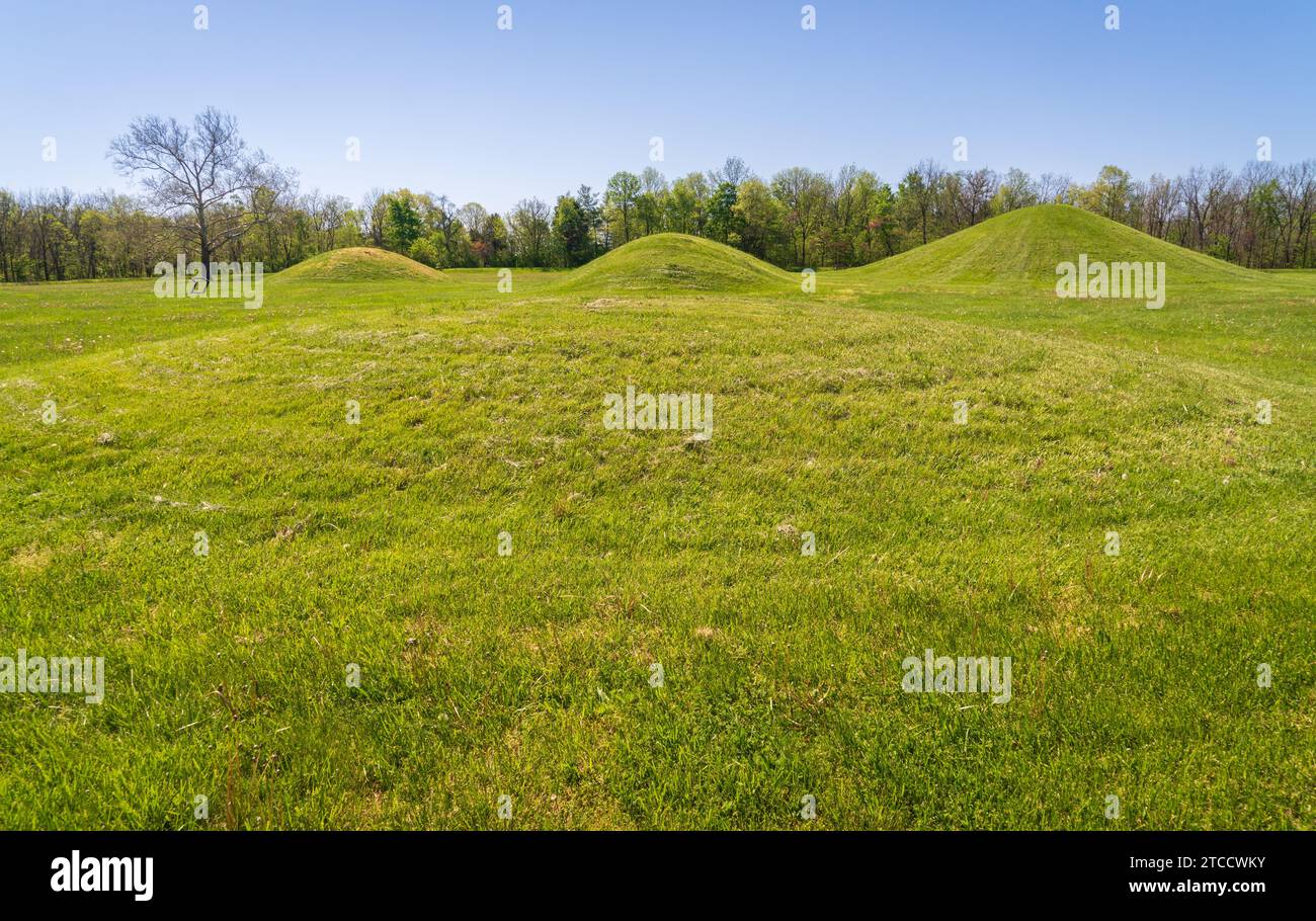Earthworks at Hopewell Culture National Historical Park in Ohio Stock ...