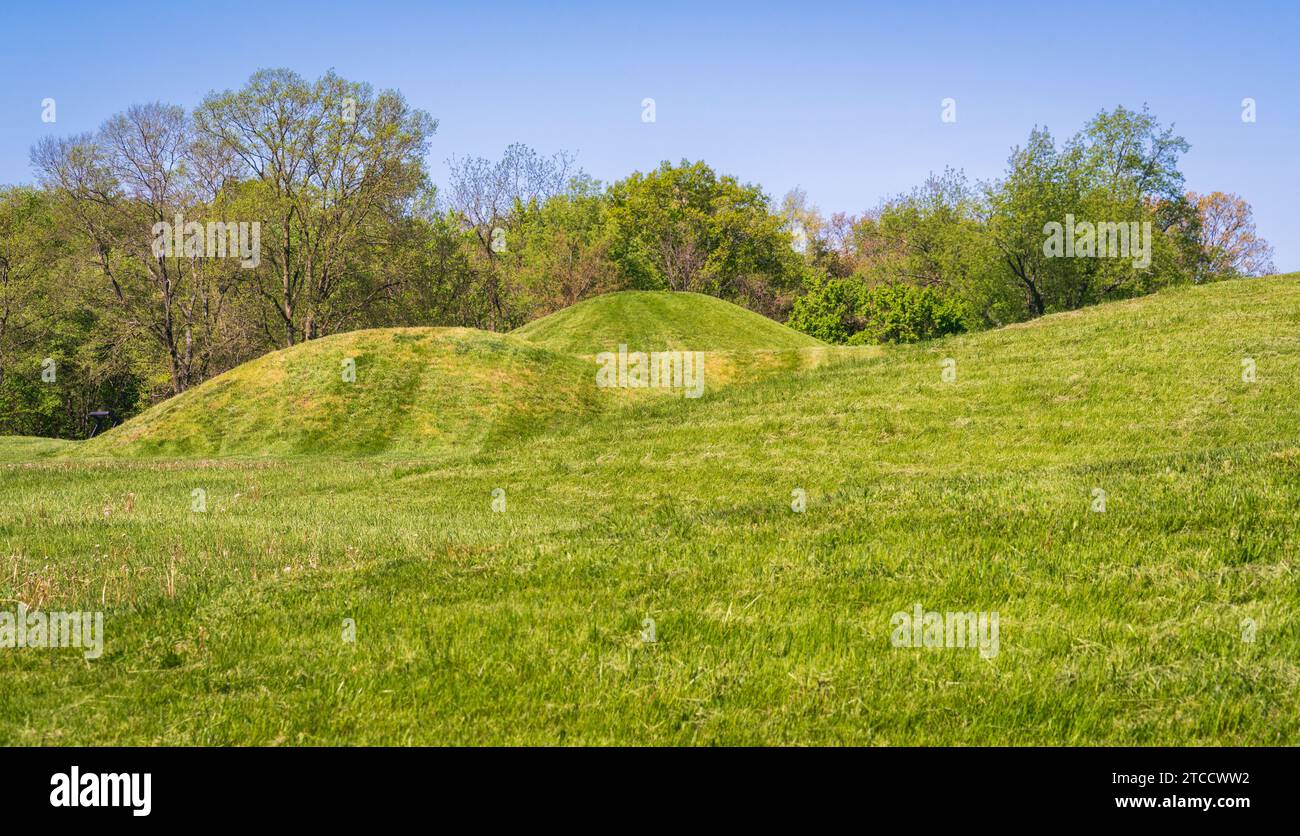 Earthworks at Hopewell Culture National Historical Park in Ohio Stock ...