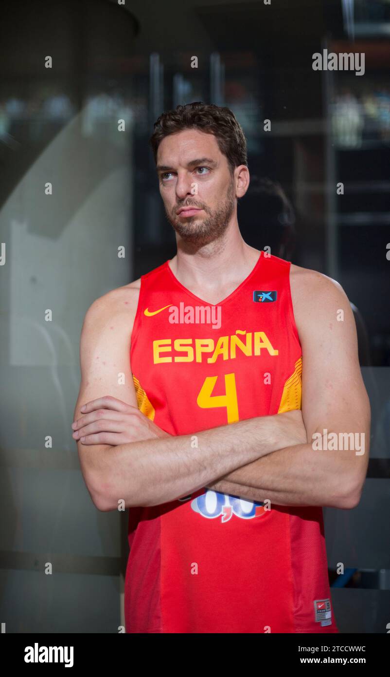Madrid, July 24, 2014. Presentation of the Spanish basketball team for ...