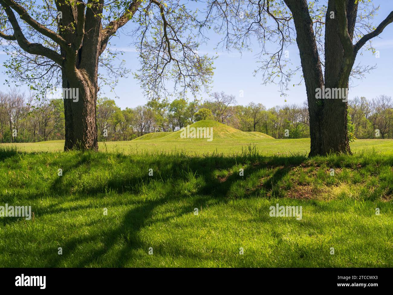 Earthworks at Hopewell Culture National Historical Park in Ohio Stock ...