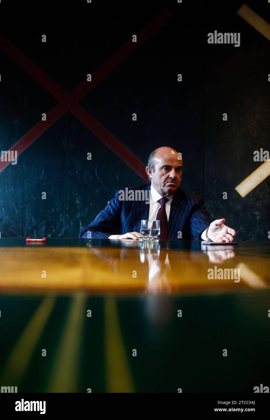 Madrid, 09/16/2016. Interview with Luis de Guindos. Photo: Oscar del ...