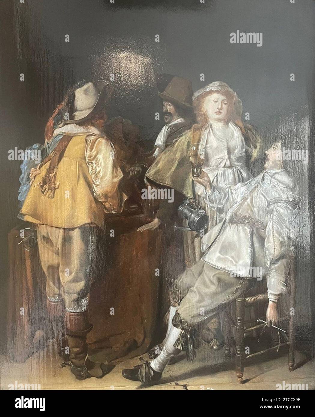 Willem Cornelisz Duyster - A Madame with Four Soldiers in an Interior ...