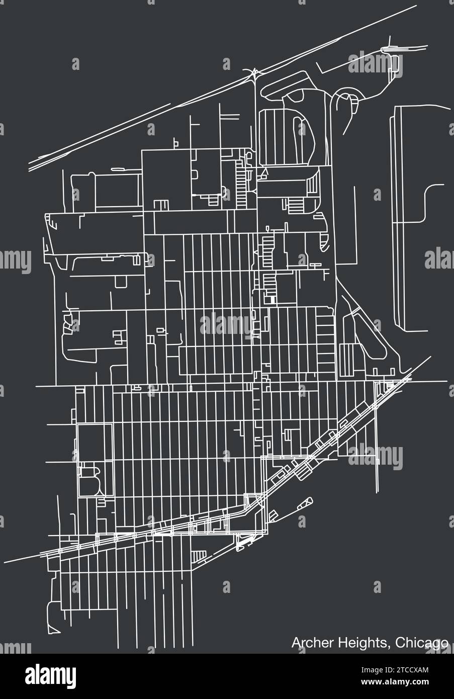 Map of chicago heights hi-res stock photography and images - Alamy