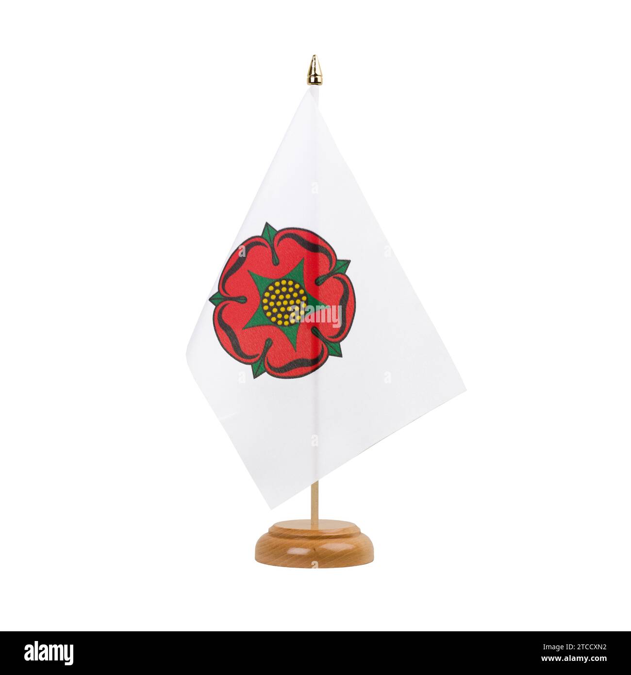 Lancashire red rose Flag Stock Photo - Alamy