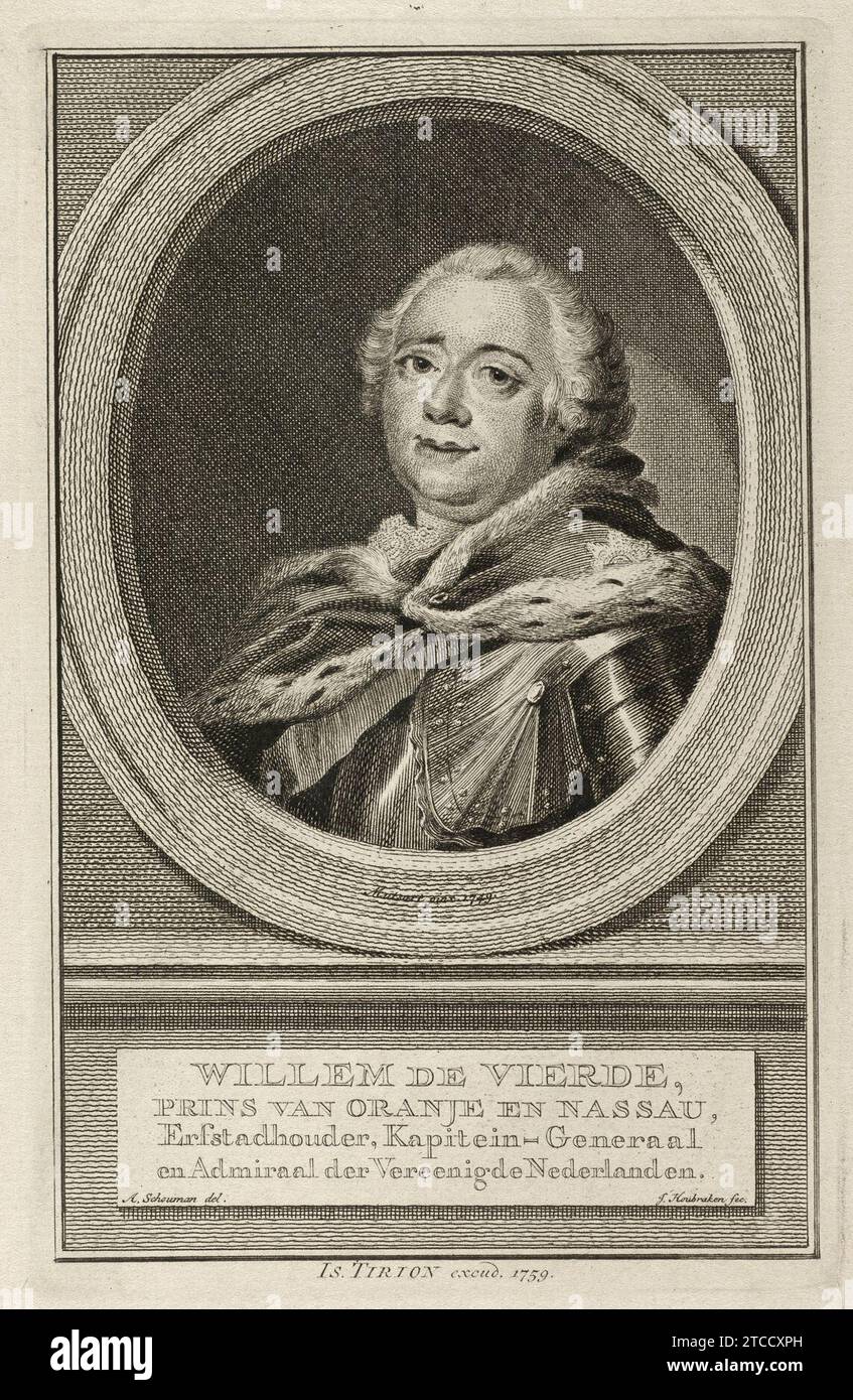 Willem de Vierde Portret van Willem IV, prins van Oranje-Nassau Stock ...