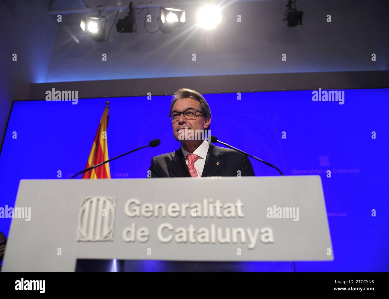 Barcelona. 08/05/2014. The president of the Generalitat, Artur Mas, at ...