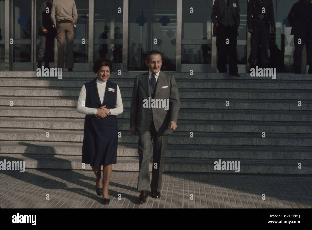 Madrid, November 9, 1975. Don Torcuato Fernández Miranda leaving the La ...