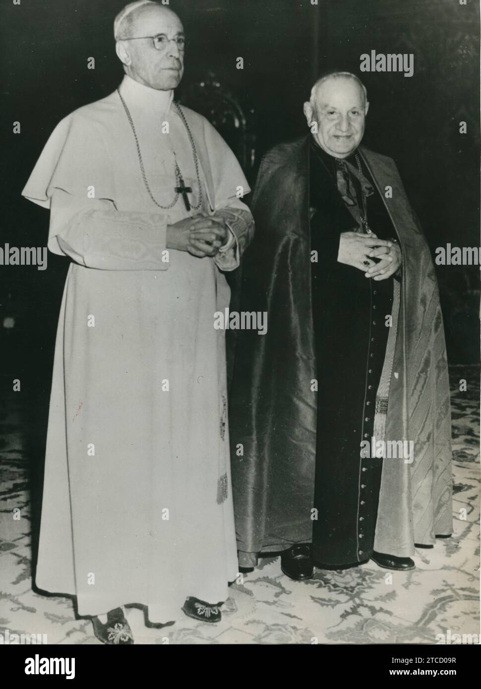 1958. A few months before his death, Pius XII receives Cardinal ...