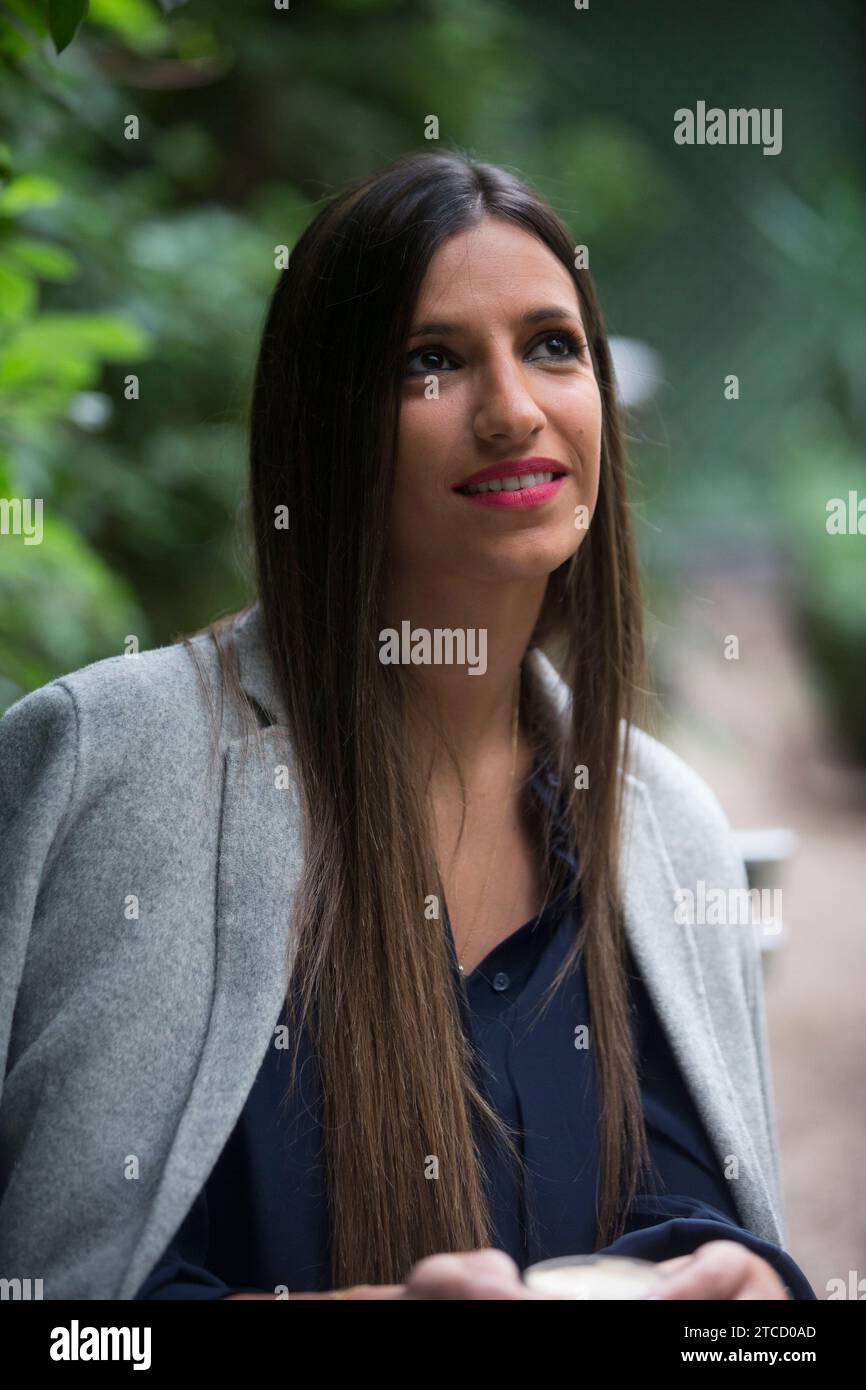 Madrid, 10/30/2015. Interview with Iria Otero, model and wife of soccer ...