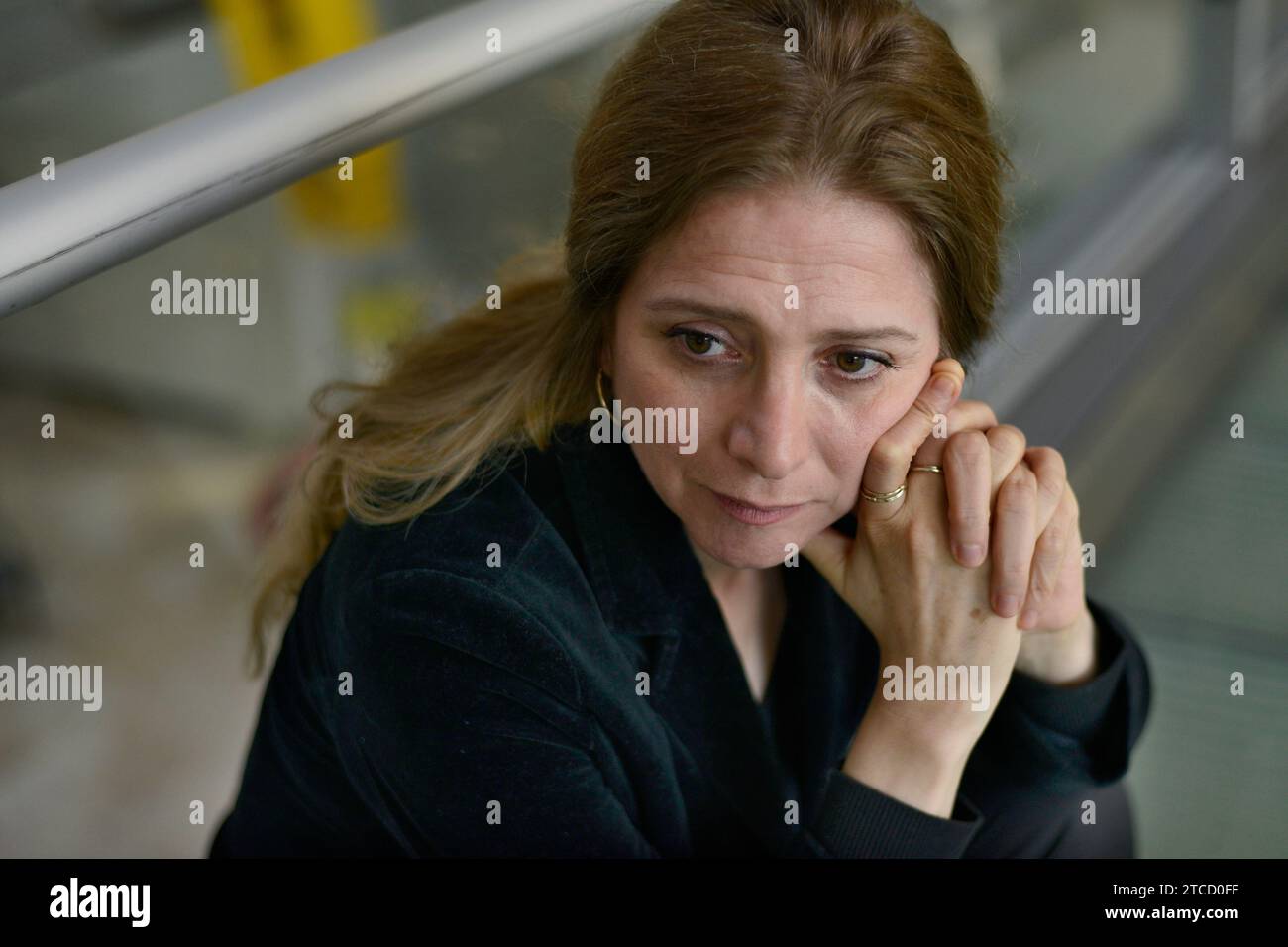 Madrid, 11/10/2015. Interview with Syrian journalist Samar Yazbek ...