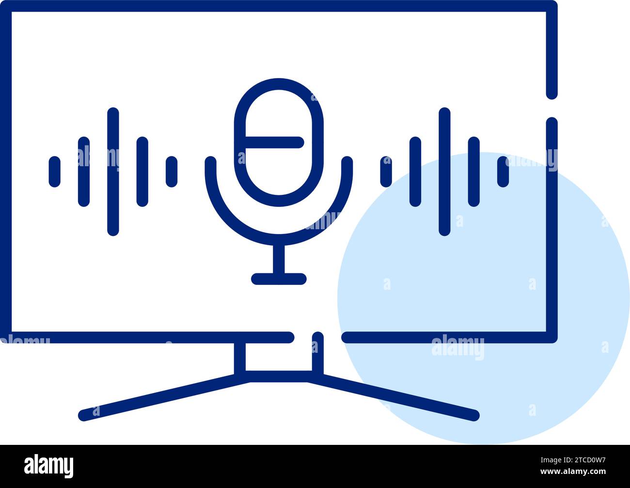 Smart TV. Personal voice assistant. LED tv digital. Pixel perfect icon ...