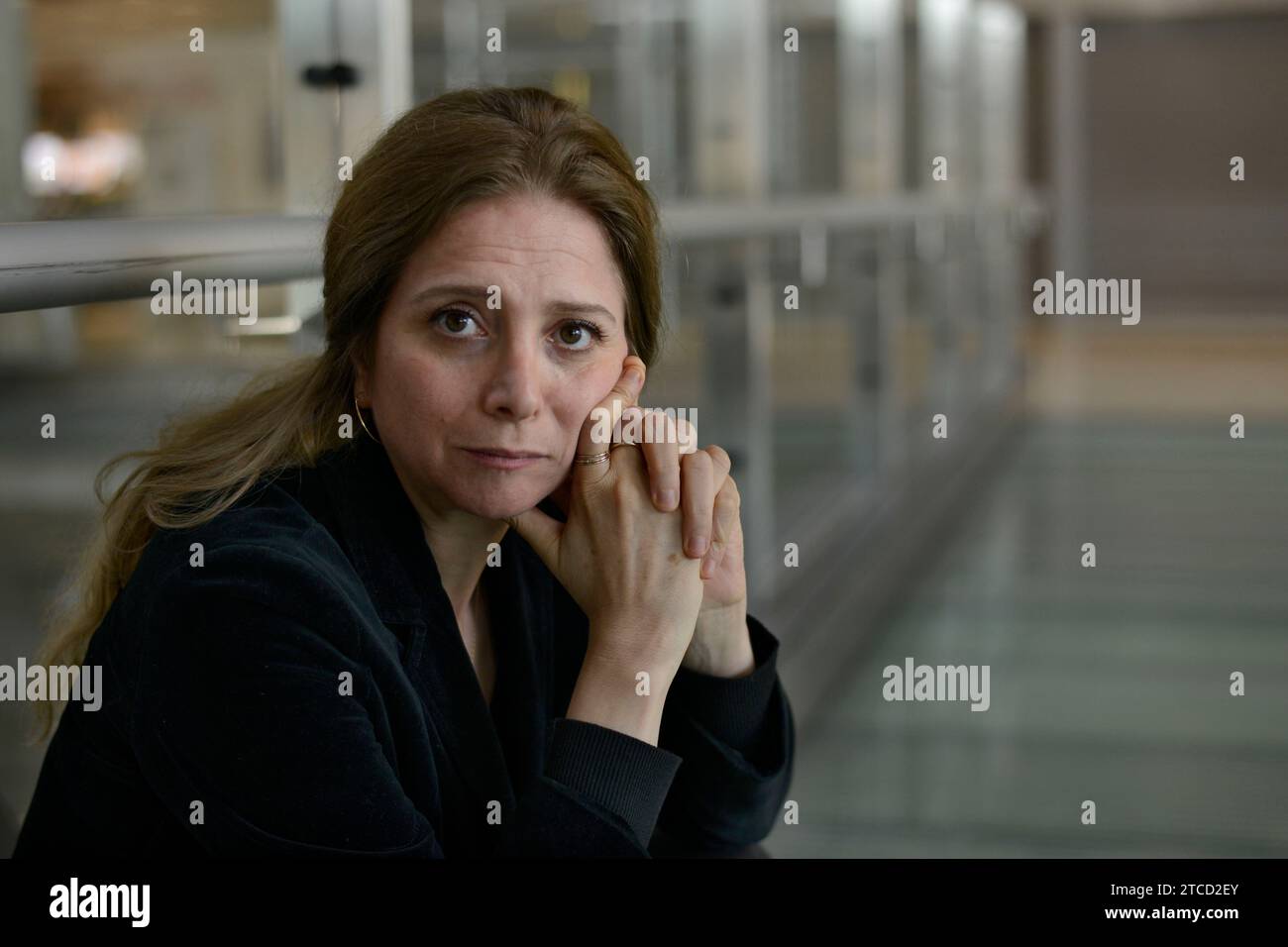 Madrid, 11/10/2015. Interview with Syrian journalist Samar Yazbek ...