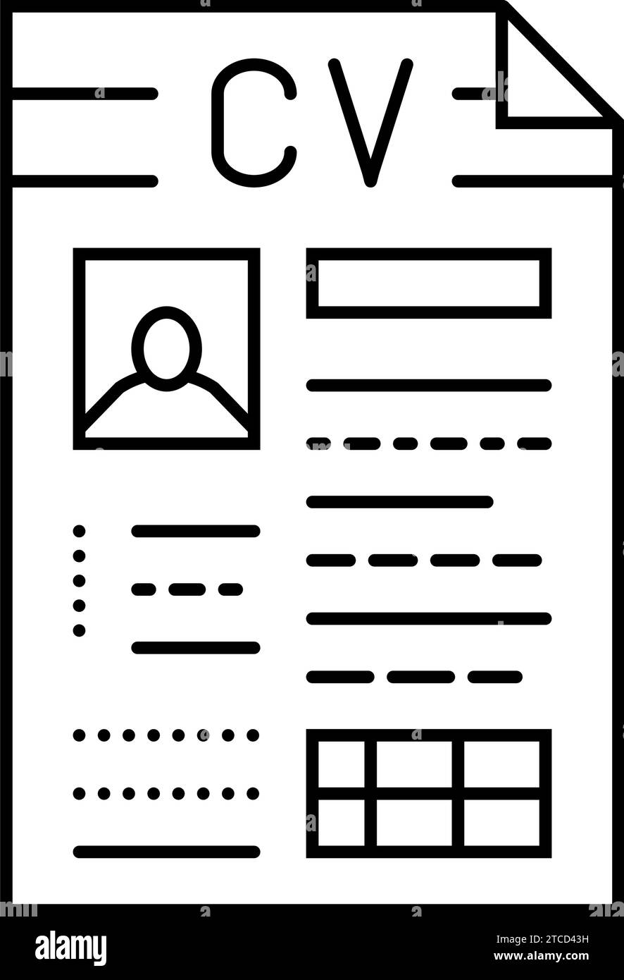 resume document interview job line icon vector illustration Stock Vector Image & Art - Alamy