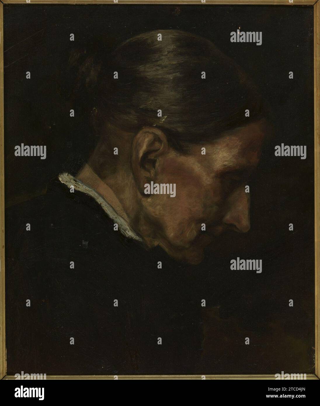 Willem Matthijs (Jbzn) Maris - Damesportret (Mevr. Horn en profil Stock ...