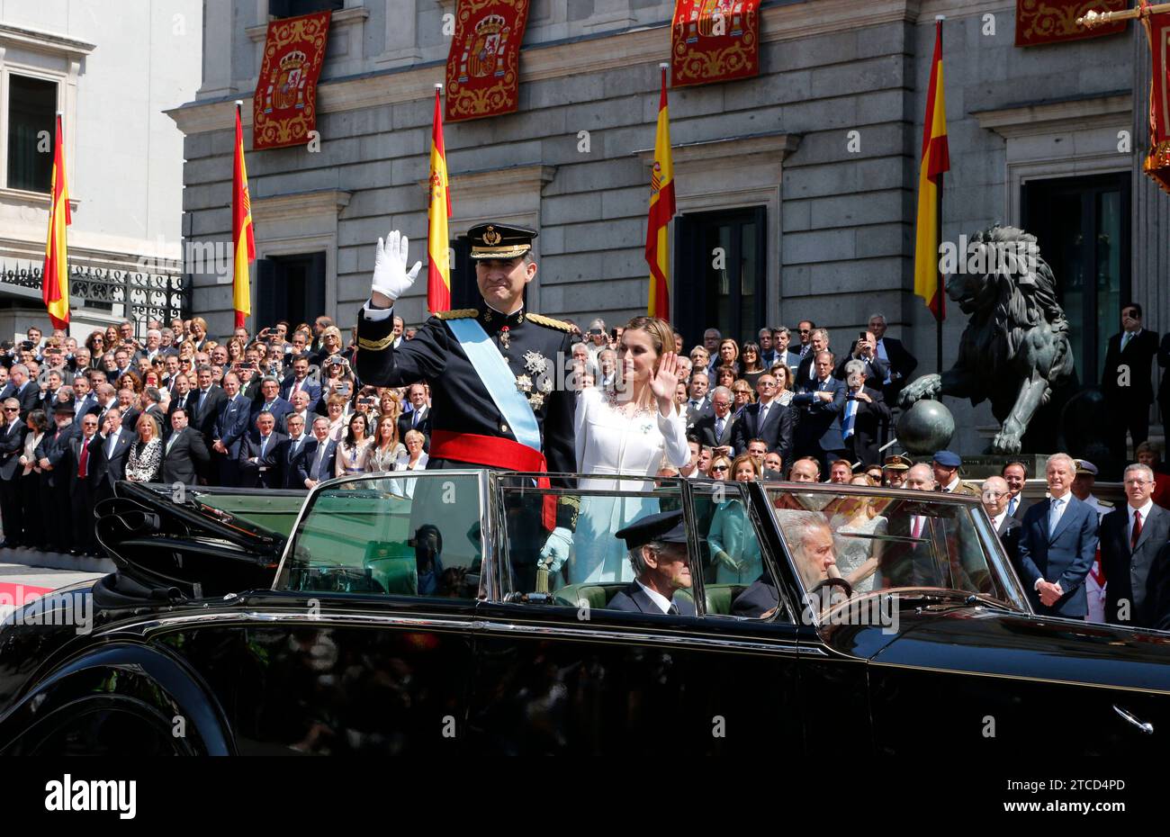 Madrid 06-19-2014 Proclamation of Felipe Vi outside the Congress of ...