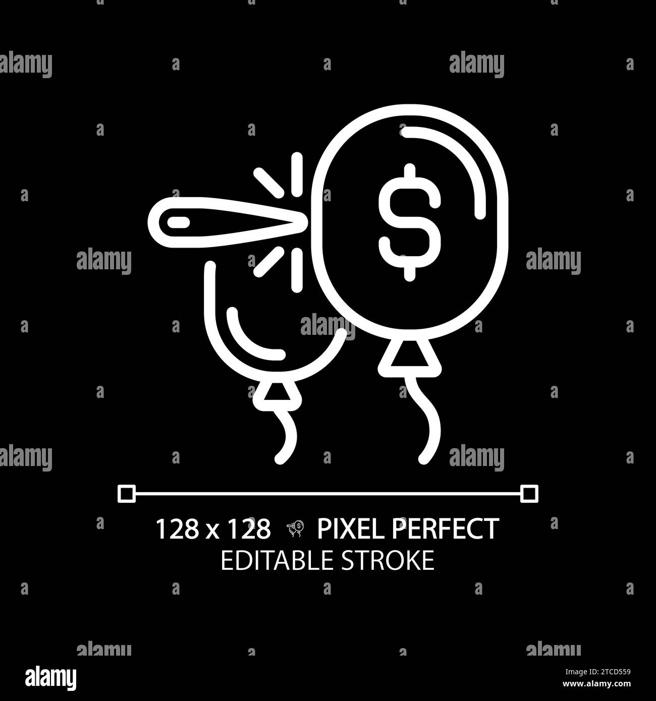 2D thin linear pixel perfect simple white bubble economy icon Stock ... 2D thin linear pixel perfect simple white bubble economy icon Stock ...