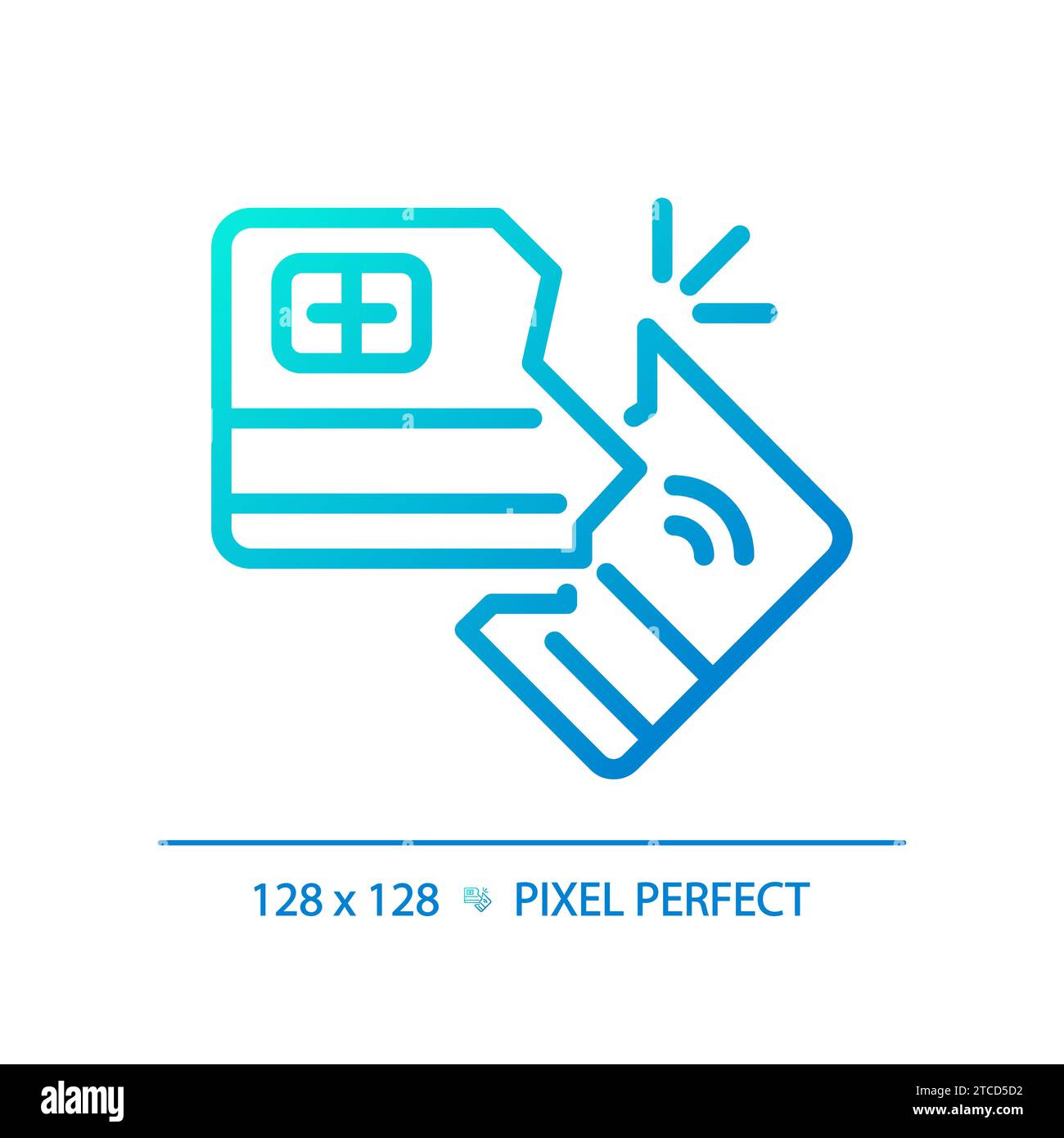 2D thin linear pixel perfect gradient credit crunch icon Stock Vector ... 2D thin linear pixel perfect gradient credit crunch icon Stock Vector ...