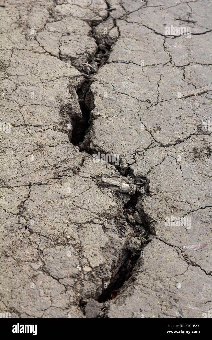 Wall texture soil dry crack pattern of drought lack of water of nature ...