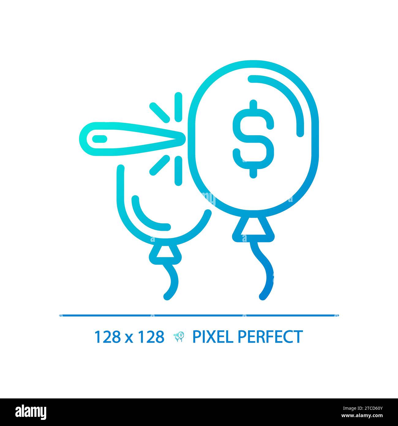 2D thin linear pixel perfect gradient bubble economy icon Stock Vector ... 2D thin linear pixel perfect gradient bubble economy icon Stock Vector ...