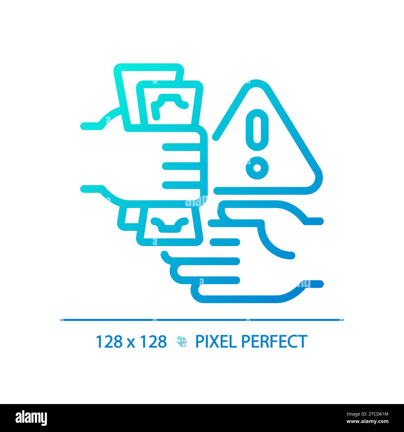2D thin linear pixel perfect simple gradient corruption icon Stock ... 2D thin linear pixel perfect simple gradient corruption icon Stock ...