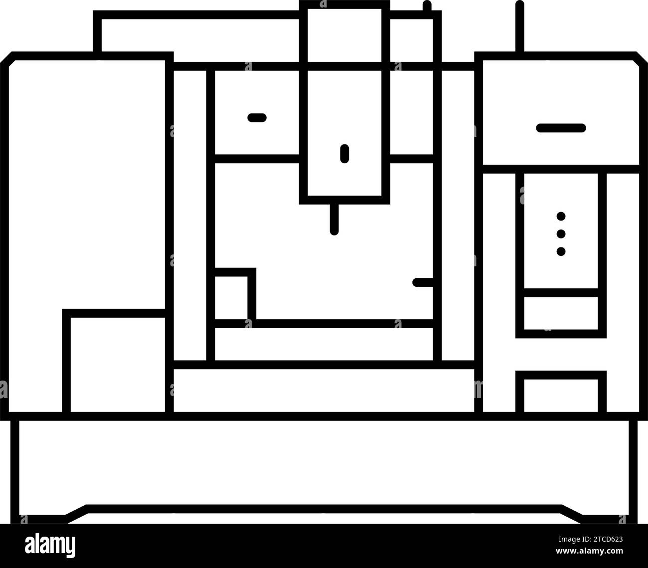 machining center manufacturing engineer line icon vector illustration ... machining center manufacturing engineer line icon vector illustration ...