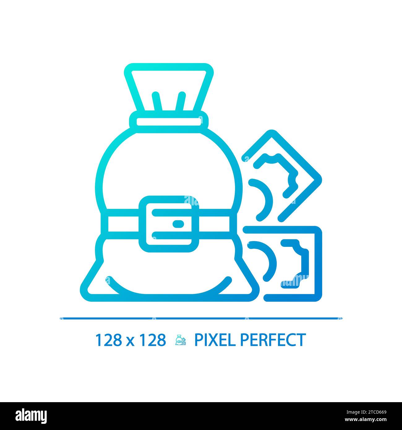 2D thin line pixel perfect gradient tight budget icon Stock Vector ... 2D thin line pixel perfect gradient tight budget icon Stock Vector ...