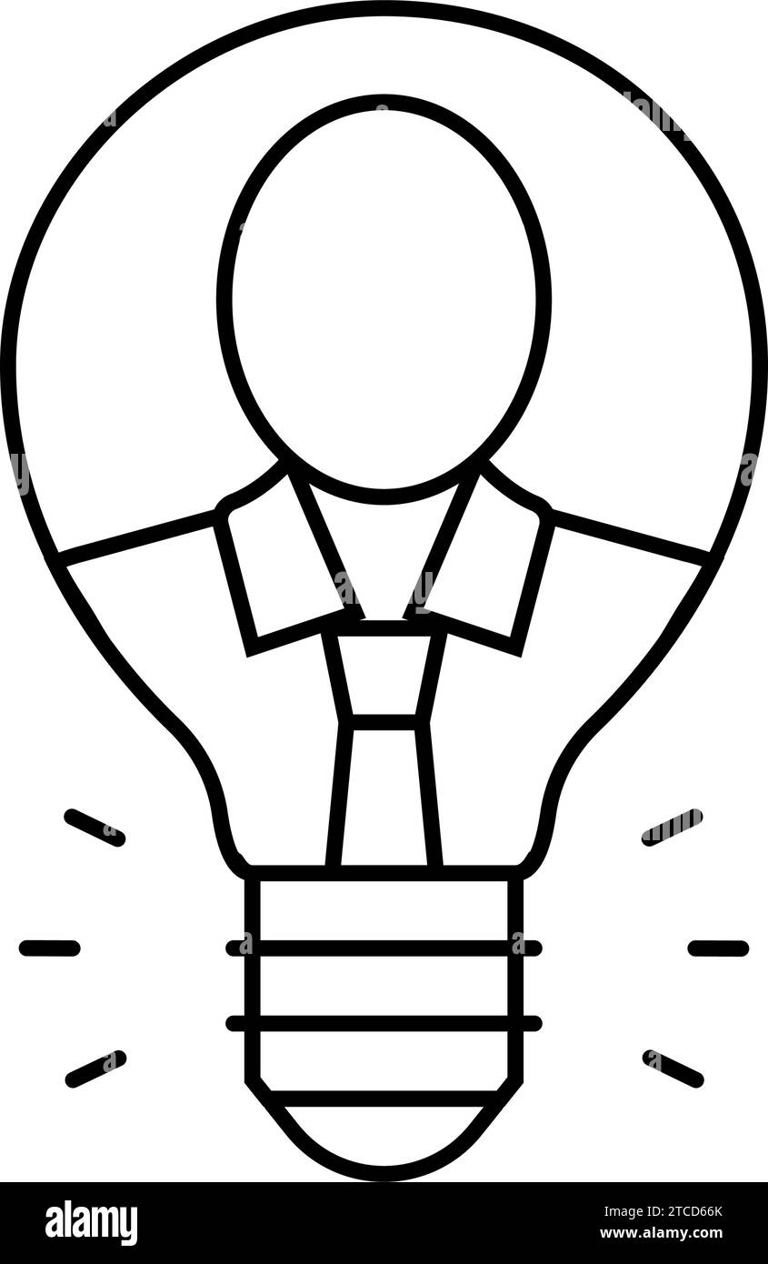 initiative interview job line icon vector illustration Stock Vector ...