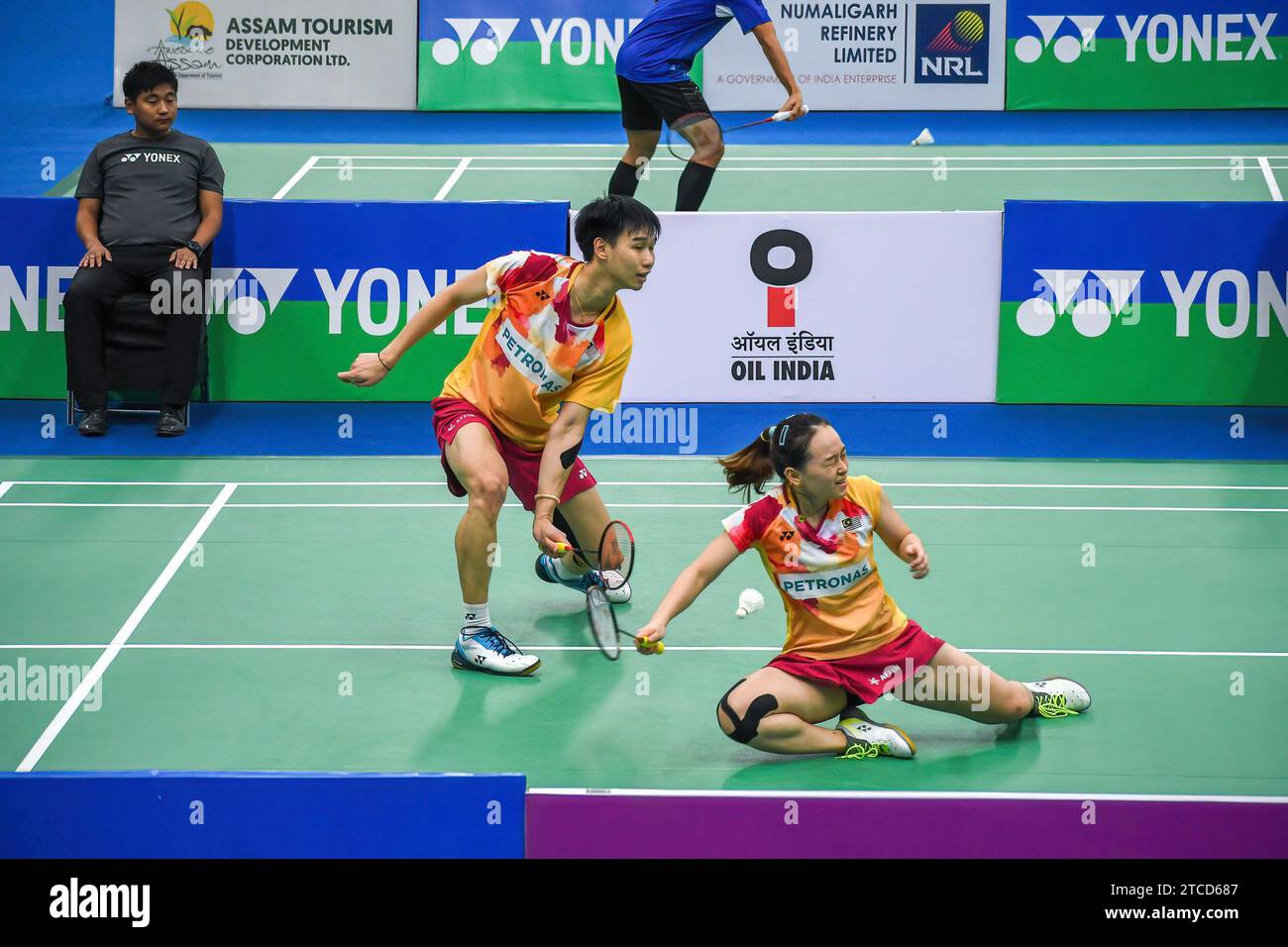 Guwahati, India. 09th Dec, 2023. (L-R) Choong Hon Jian and Go Pei Kee ...