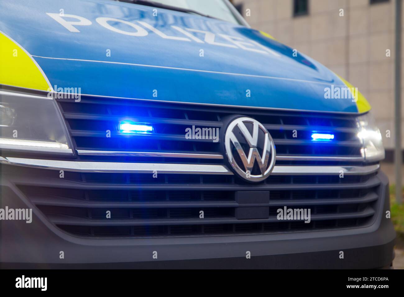 Symbol image: Close-up of a police car (Germany Stock Photo - Alamy