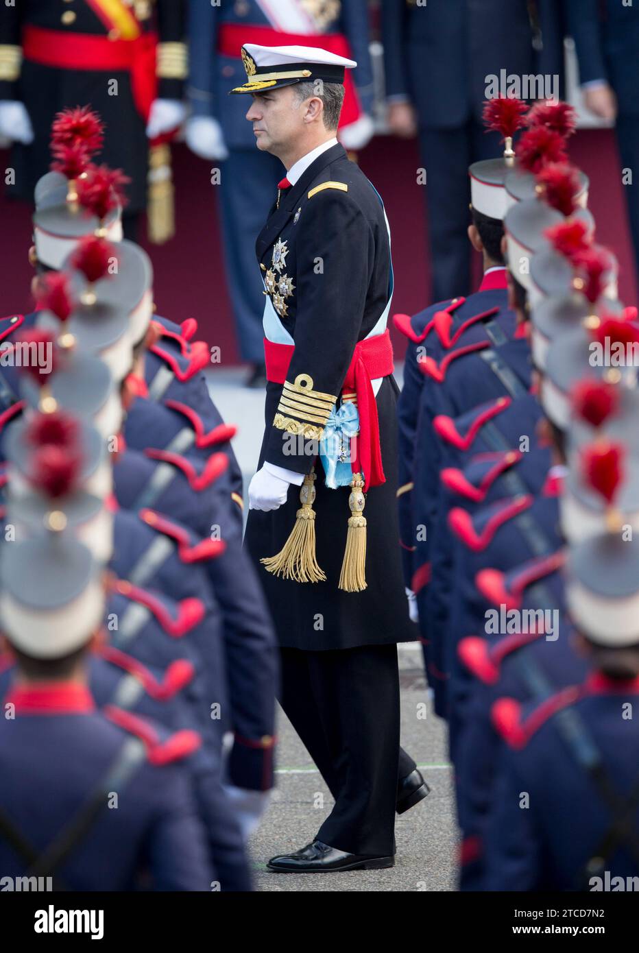 Madrid, 10/12/2015. HRH Don Felipe VI and Doña Letizia, accompanied by ...
