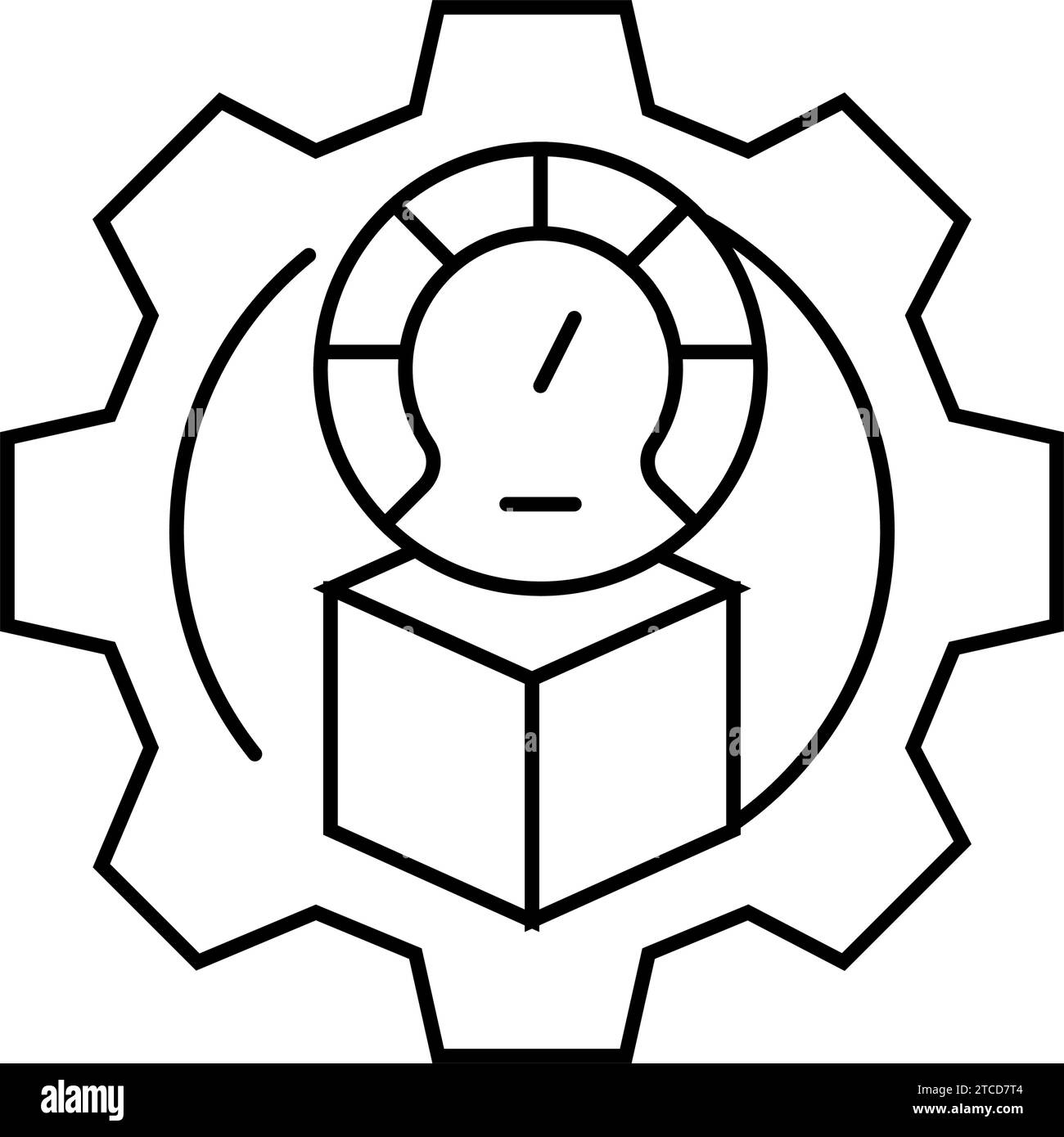 product testing mechanical engineer line icon vector illustration Stock ...